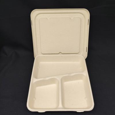 China Las cajas de comida desechables, respetuosas con el medio ambiente, están hechas de fibras vegetales estériles y biodegradables. en venta