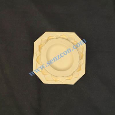 China Factory direct supply of yellow pulp-molded lotus-shaped packaging bases, used for jewelry and food. Environmentally friendly, degradable, scratch-resistant, and food-grade. for sale