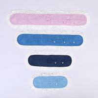 China Cleanroom Antistatic Microfiber Flat Mop 100% Polyester Class 1000-10 Steel Socket for sale