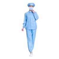 China ESD Cleanroom Coverall with <1×10¹¹Ω Resistance, 2% Carbon Fiber Antistatic Work Clothing for sale