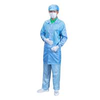 China ESD Cleanroom Coverall with <1×10¹¹Ω Resistance, 2% Carbon Fiber Antistatic Work Clothing for sale
