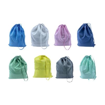 China Cloth Bag Washable Anti Static Cleanroom ESD Antistatic Polyester Cleanroom Bag With Drawstring for sale