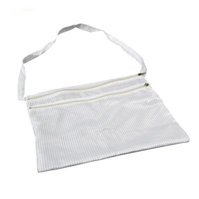 Κίνα Ziplock τσαντών ESD δωματίων αποστειρωμένων δωματίων ESD Workwear καθαρή αντιστατική τσάντα τσαντών τσαντών ESD υφάσματος με το φερμουάρ προς πώληση