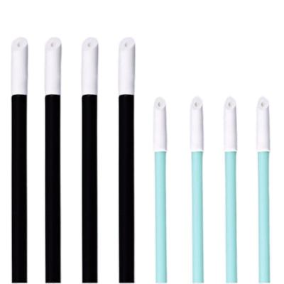 China Lint Free Swab Solvent PU Head Green Stick Cleanroom Polypropylene PP Stick Polyurethane Head PU Foam Cleaning Swab for sale