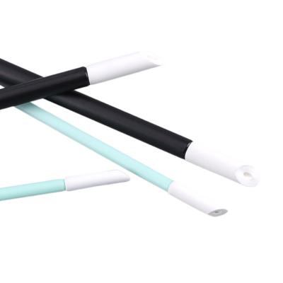 China Lint Free Swab Solvent PU Head Green Stick Cleanroom Polypropylene PP Stick Polyurethane Head PU Foam Cleaning Swab for sale
