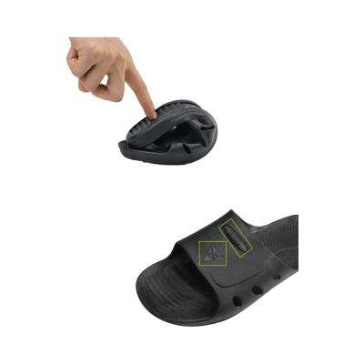 China Anti Static PVC Slippers For Electronic Workshop With Six Hole Cross Design And Soft SPU for sale