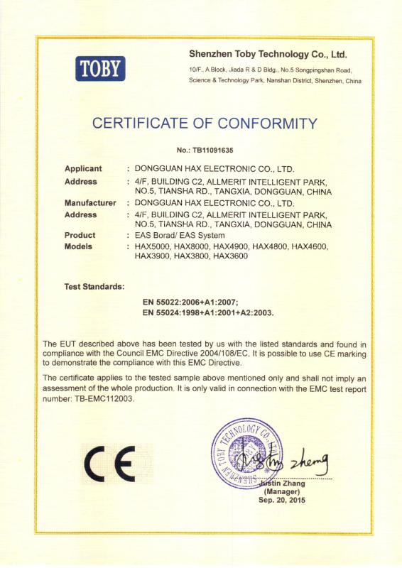 RoHS - Dongguan HAX Electronic Co., Ltd.