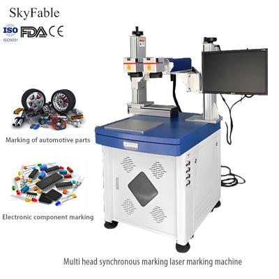 China Double Ended Laser Engraving Machine Dual Station High Speed Laser Marking Equipment for sale