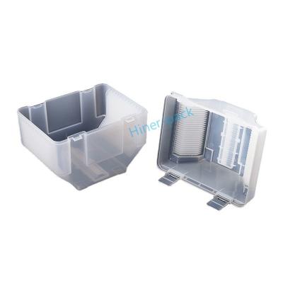China 8 Inch Vertical Wafer Cassette Box Semitransparent PP Material Wafer Storage Box SGS Compliant for sale