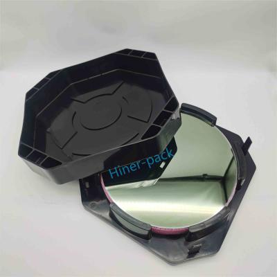 China 12 Inch Black Horizontal Wafer Carrier Box Shipper For Turnover And Transportation for sale