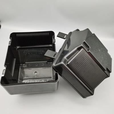 China Caja de envío de obleas negras de 8 pulgadas 25 ranuras ESD PP Material ecológico Ampliamente utilizado en el campo de los semiconductores en venta