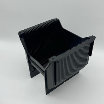 China 8 Zoll Ultra Clean Wafer Cassette Box mit 25 Kapazität in Schwarz ESD Schutzmaterial zu verkaufen