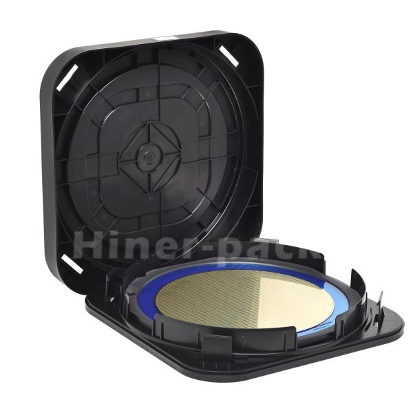 Horizontal 300mm Wafer Carrier Canisters Box Conductive Black PP Material