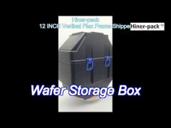 For 25PCS 12 Inch Wafer Flex Frame Shipper Conductive PP Black Wafer Storage Box