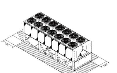 China Semi Dubbele de Schroefr134a 1367.3kw Commerciële Lucht gekoelde harder van Hermelic Te koop