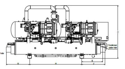 China R134a Flooded Screw Compressor Water Source Heat Pump System With Smart Control for sale