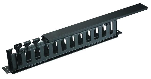 Quality 19 Inch 1u Network Cable Management Rack Mount Thickening AMP Type With Metal Cover YH4037 for sale