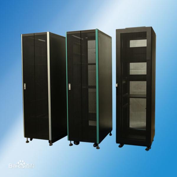 Quality Black Color Rack Enclosure Server Cabinet / Computer Racks And Cabinets YH2001 for sale