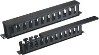 Quality 19 Inch Network Rack Cable Management 1u With 13 Plastic Ring Yh4037 for sale