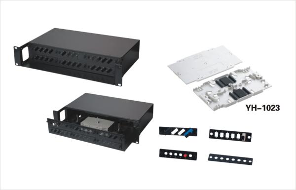 Quality Safety 2U Fiber Optic Rack Mount Enclosure Panel 36 Port 19 Inch Racks YH1012 for sale