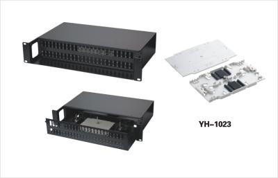 China Durable Fiber Optic Patch Panel 48 Port 2U SC Duplex Adaptor For Telecom Network YH1013 for sale