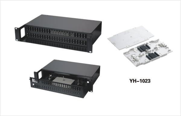 Quality Durable Fiber Optic Patch Panel 48 Port 2U SC Duplex Adaptor For Telecom Network YH1013 for sale