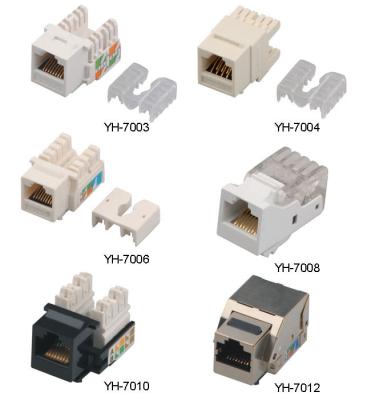 Cina Rete bianca Jack trapezoidale YH7008 degli sbocchi Cat5e RJ45 110IDC del supporto della superficie di colore in vendita