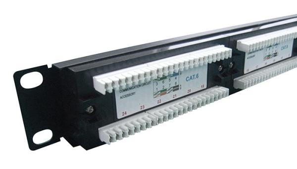 Quality UTP Network Patch Panel 24 Port Cat6 Patch Panels for LAN Cabling Network YH4010 for sale