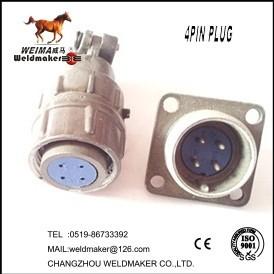 China 4 pin plug connector for Tig welding torch for sale