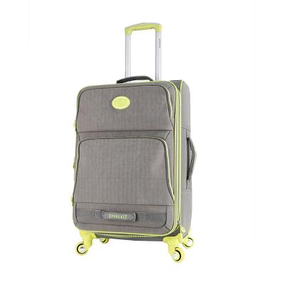 China 2026 3 Pcs Custom Wholesale Travel Soft Suitcase High Quality Trolley Bag Fabric Luggage for Business for sale