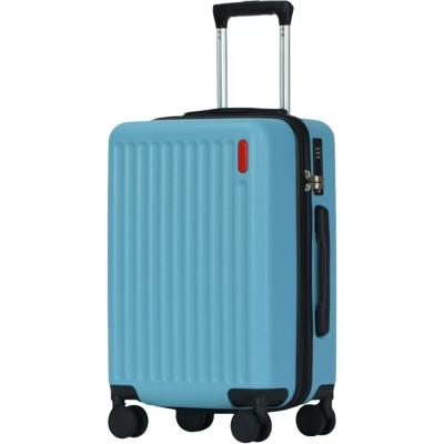China Custom 20-Inch ABS Carry-On Luggage Large Capacity Impact-Resistant Trolley Suitcase for sale