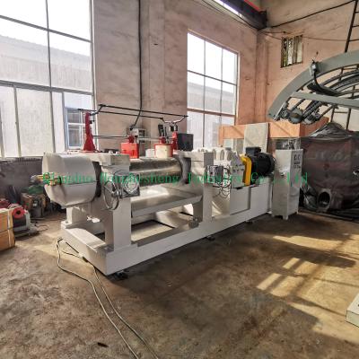 China Hard Tooth Bearing Rubber Two Roll Mixing Mill XK400 16inch Mixing Mill Machine for sale