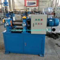 China Small Two Roll Open Rubber Mixing Mill Laboratory Scale PLC Control 380V for sale