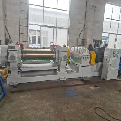 China XK400 Hard Tooth Bearing Rubber 2 Roll Mixing Mill Machine 16inch for sale