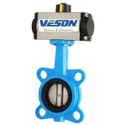 China HP Series Stainless Steel Pneumatic Butterfly Valve 2-24 Inch for sale