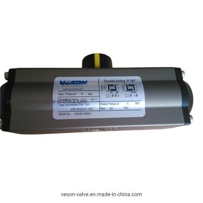 China Single Acting Pneumatic Actuator with Travel Adjustment ±5º High Performance Springs and Precision Ground Pinion for sale