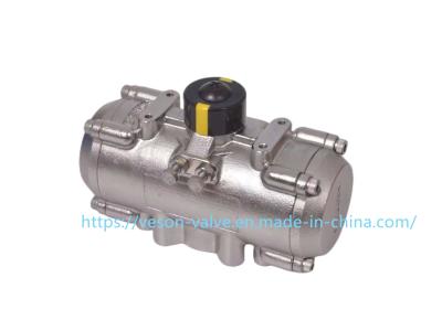 China Stainless Steel Pneumatic Actuator with Double-acting Cylinder and Hard Anodized Aluminum Construction for sale