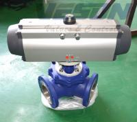 China Double Acting 3 Position Pneumatic Actuator 162Nm Torque 180° Rotation 2-8MPa Pressure Range for sale