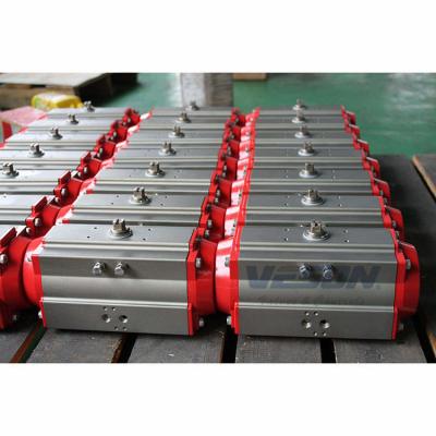 Cina Ployester ha ricoperto la palla di controllo dell'azionatore pneumatico della cremagliera di quarto di giro o le valvole a farfalla pneumatica in vendita