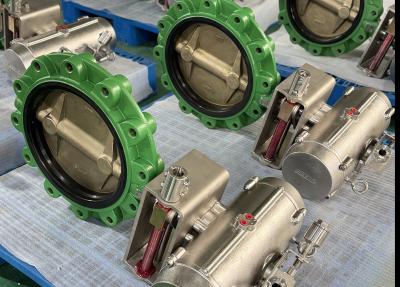 China 12 Inch ANSI 150lb Lug Butterfly Valve Precision Configured with NBR Seat  Remote Valve Operation for sale