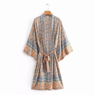 China Bohemian Inspirated Oversized Cotton Kimono for sale
