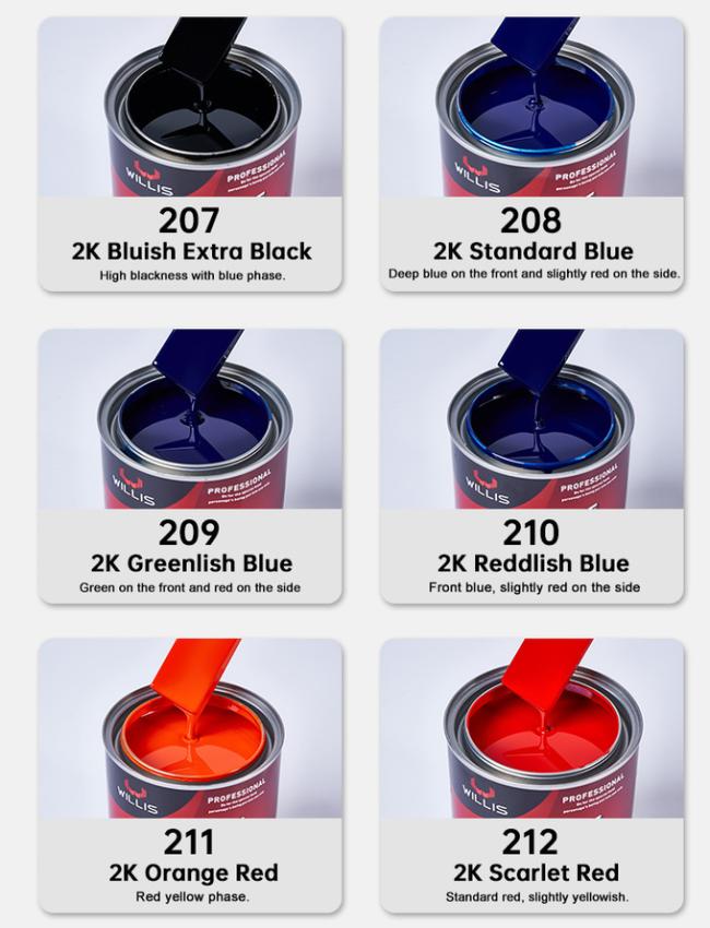 Quick Drying 2K Solid Auto Body Metal Filler Deep Emerald Green Flat Black 2k Spray Paint 2k Topcoat 8