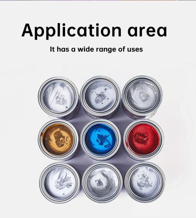 Mixed Blue Shining Silver Metallic Automotive Paint Heat Resistant Silver Pigment Acrylic Lacquer Spray Paint 3