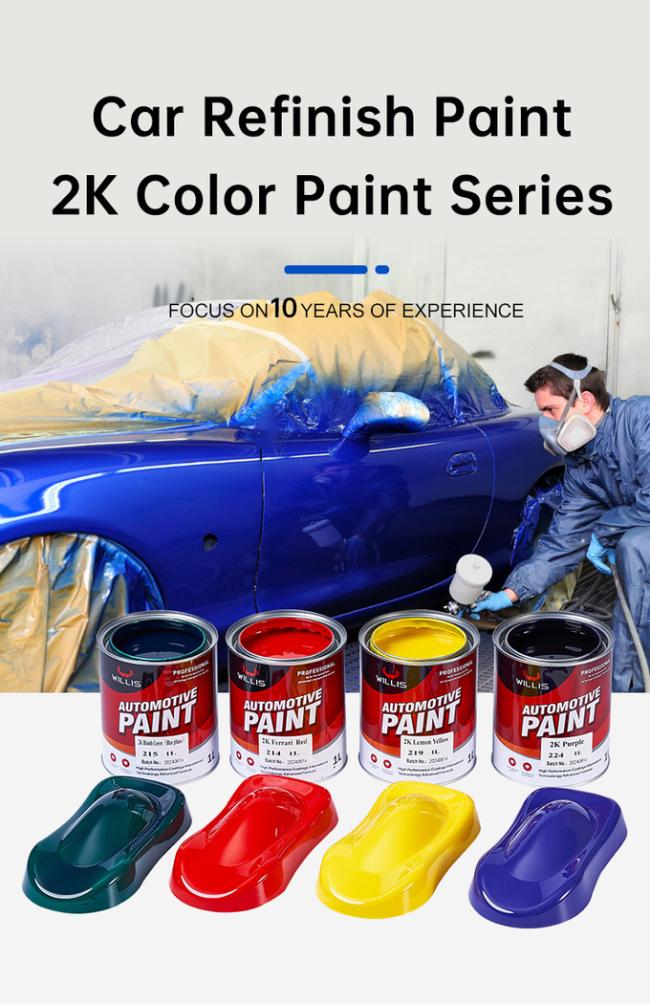 Bright Yellow 2k Car Paint / Auto Touch Up Spray Paint OEM / ODM 0