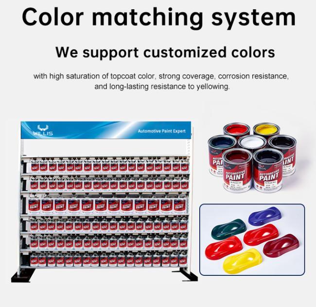 Bright Yellow 2k Car Paint / Auto Touch Up Spray Paint OEM / ODM 5