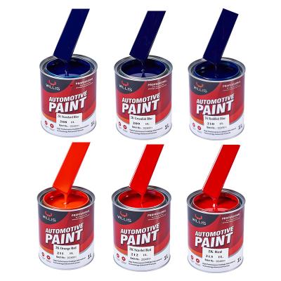 China Customizable Color Willis Auto Refinish Paint For Trucks 2k Spray Paint Auto Refinish Paint Metallic Blue Car Paint for sale