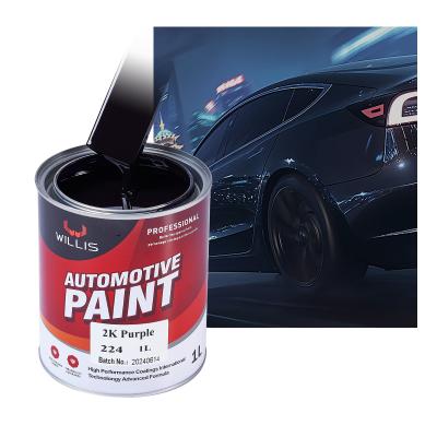 China Purple / Orange / Red 2K Purple 2K Solid Paint For Spray Gun  Easy To Infiltrate 2K Purple Auto Refinish Paint for sale