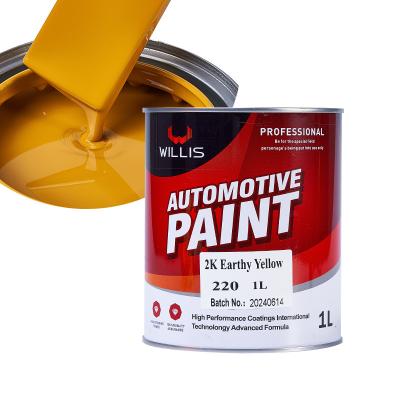 China Vaste metalen 2K aardige gele autoverf, heldere vloeibare 2k automobielverf Automobielverf fabrikant Te koop