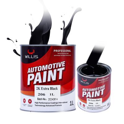 China Veículo Touch Up Laranja Vermelho Verde 2K Pintura Sólida 2K Pintura Acrílica Extra Negra Revestimento Líquido Pintura Automóvel for sale