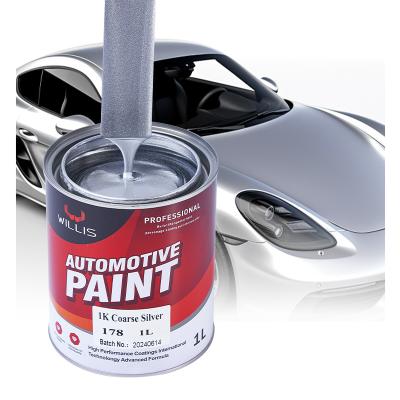 Cina Rivestimento liquido Vernice per auto nera argento, Vernice per auto argento opaco Per paraurti in plastica 1K Argento grossolano Metallico Automotive in vendita
